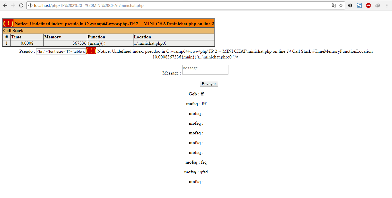 [Résolu] Notice: Undefined index: pseudo - bloqué par EGFAEREL - page 1 - OpenClassrooms