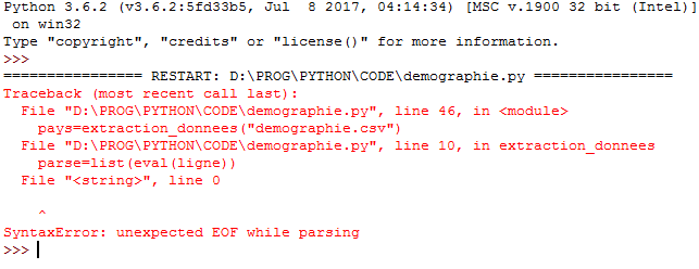 [Résolu] "SyntaxError: unexpected EOF while parsing" - Problème inconnu par KurosakiGod - page 1 ...
