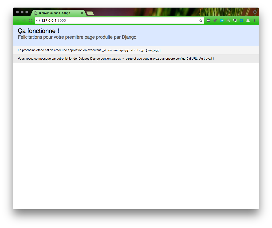 [Résolu] COURS Programmation Django - - 127.0.0.1 n'autorise pas la connexion / La connexion a ...