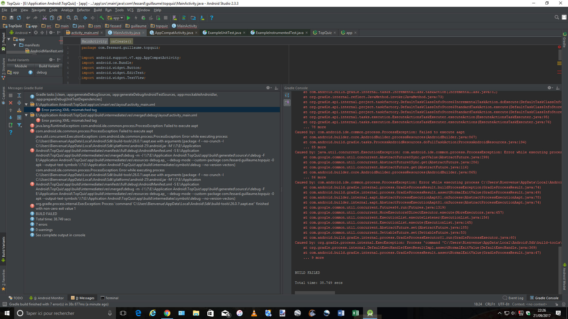 Cannot resolve symbole R Android studio - Tous est dans le titre par ggg048
