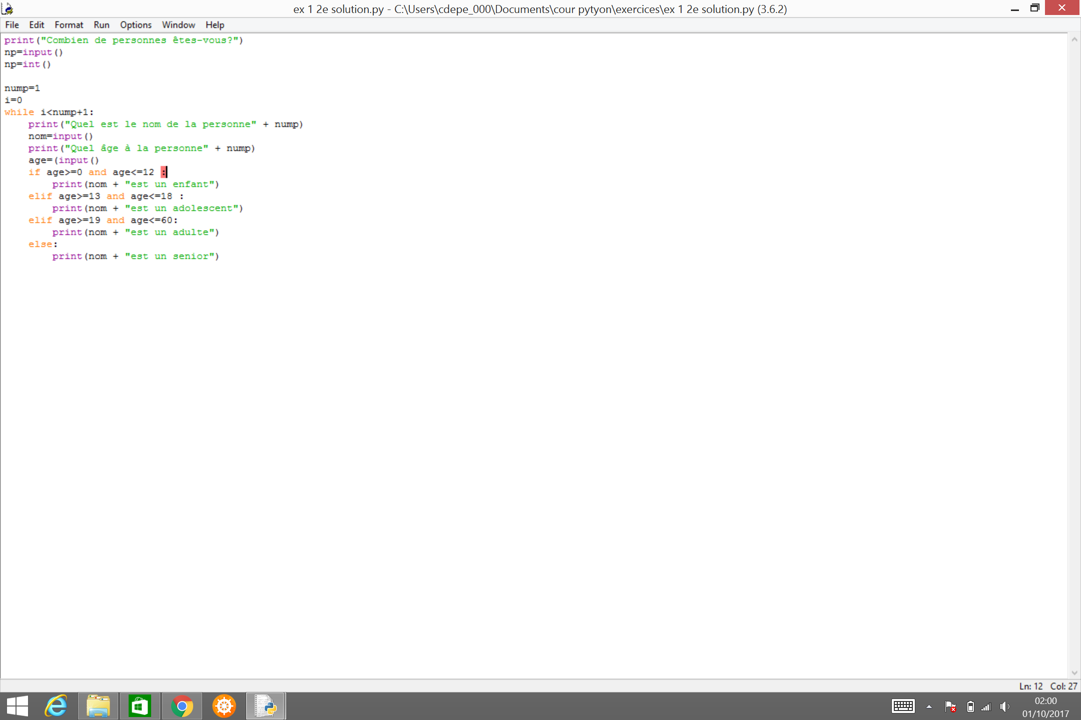 Erreurs syntaxe python 3.6 par jenpeuxplusdesereursdesyntaxes - page 1 ...