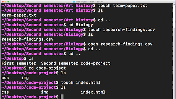 Terminal Create File Downafiles
