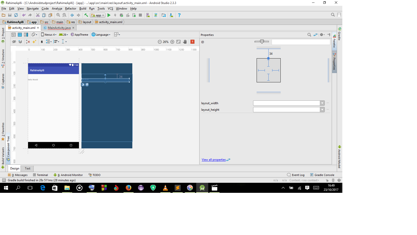 activity_main.xml android studio - je n'arrive pas a voir la listes des ...
