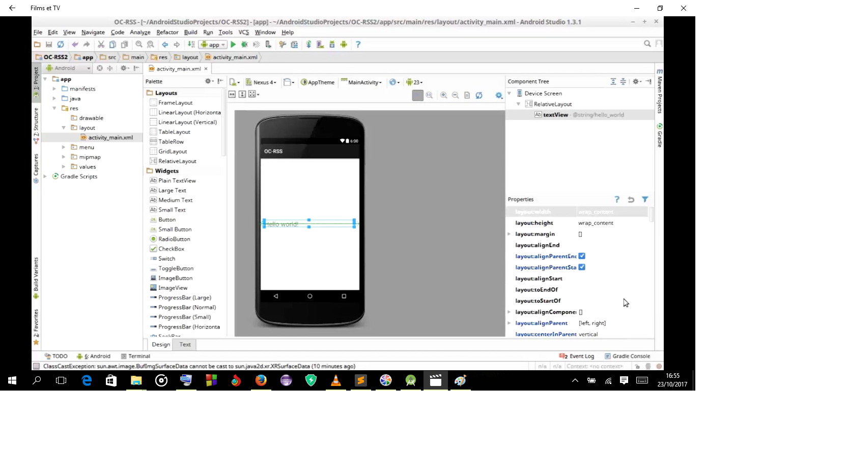 activity_main.xml android studio - je n'arrive pas a voir la listes des ...