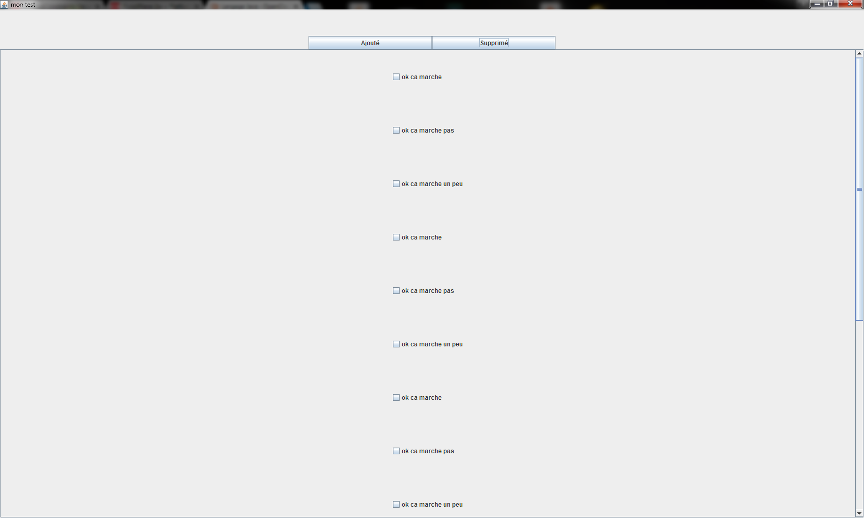 JscrollPane et plusieurs Panel problème par Kediath - page 1 ...