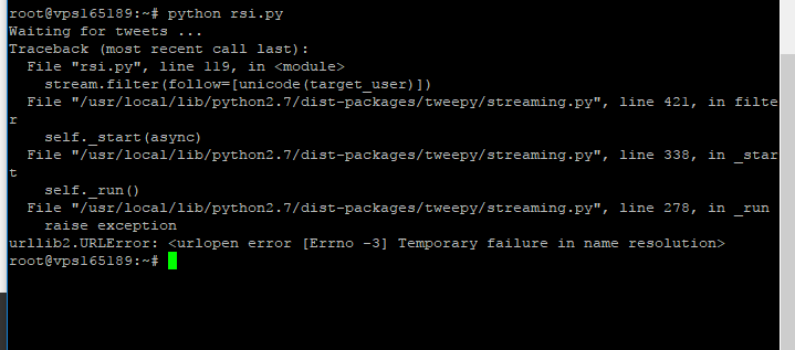 urllib2 error:Temporary failure in name resolution - urllib2.URLError: urllib2 error:Temporary failure in name resolution - urllib2.URLError: