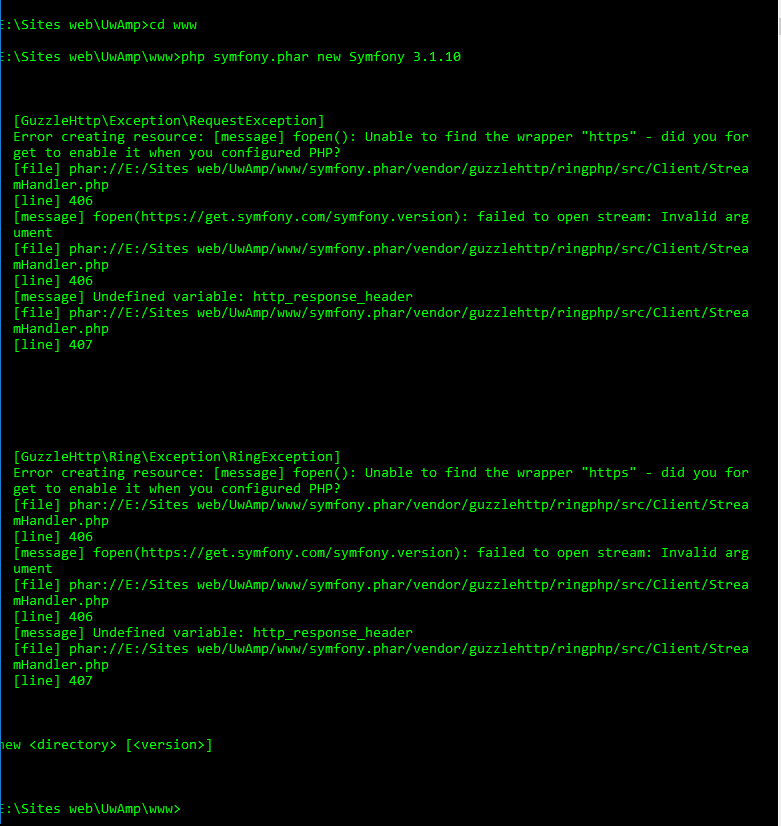 Probléme Installation Symfony Uwamp Par Nomuas Openclassrooms