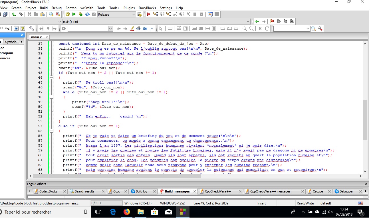 [Résolu] petit problème de programmation en C - problème avec une ...