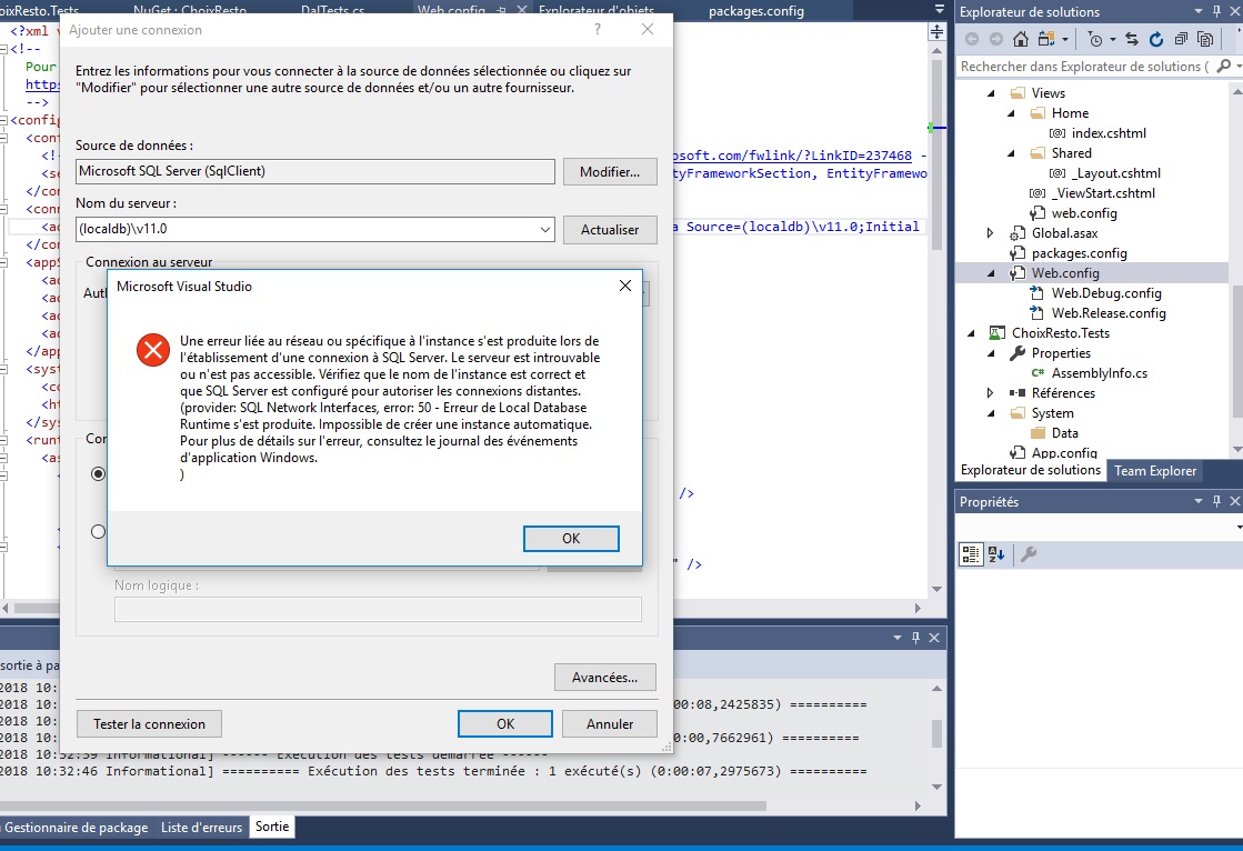 Cours ASP.NET problème avec la connexion à la base - Je n'arrive pas à ...