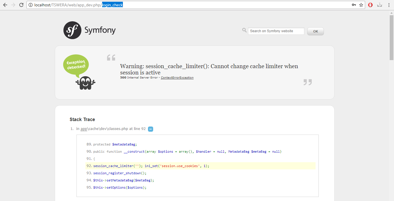Peobleme de FOS User - Session_cache_limiter() par Aitbendra - page 1 - OpenClassrooms