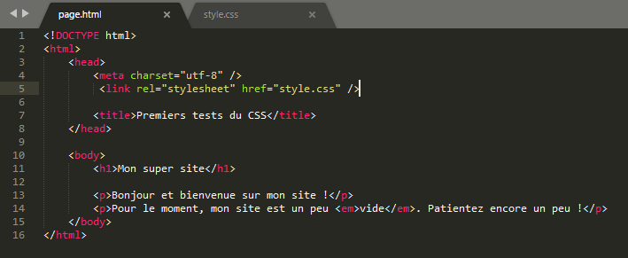 [Résolu] formatage du texte CSS par Chris94 - page 1 - OpenClassrooms