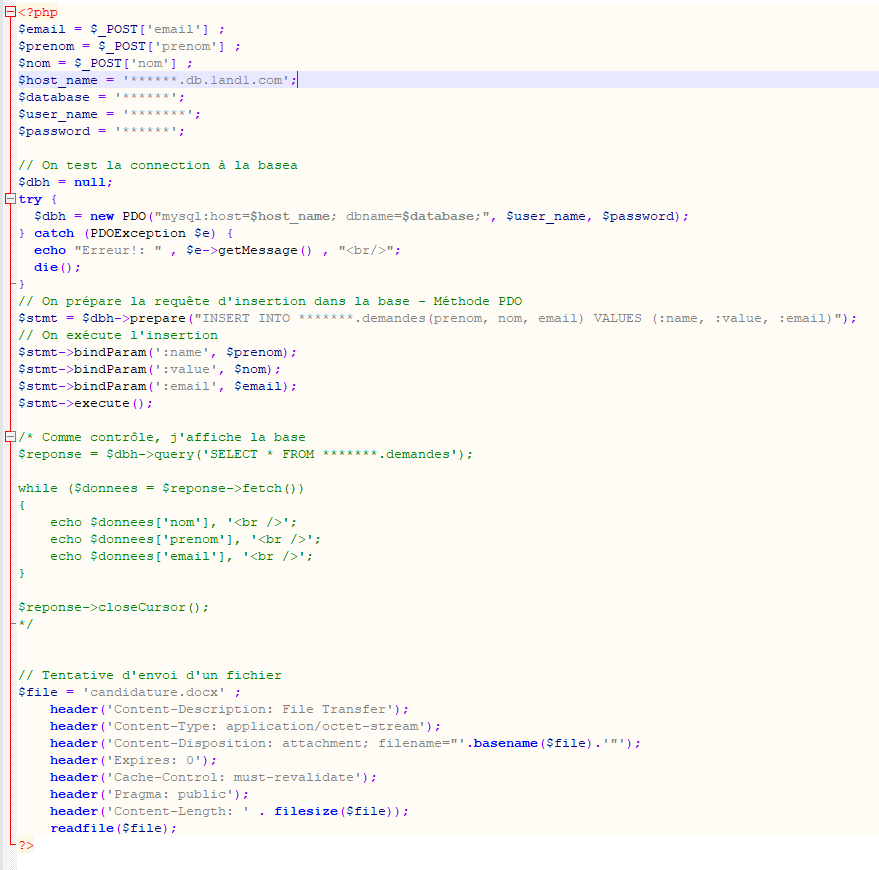 [Résolu] Télécharger fichier (et pas afficher dans browser) - PHP / MySql par FrancoisNicolas3 ...