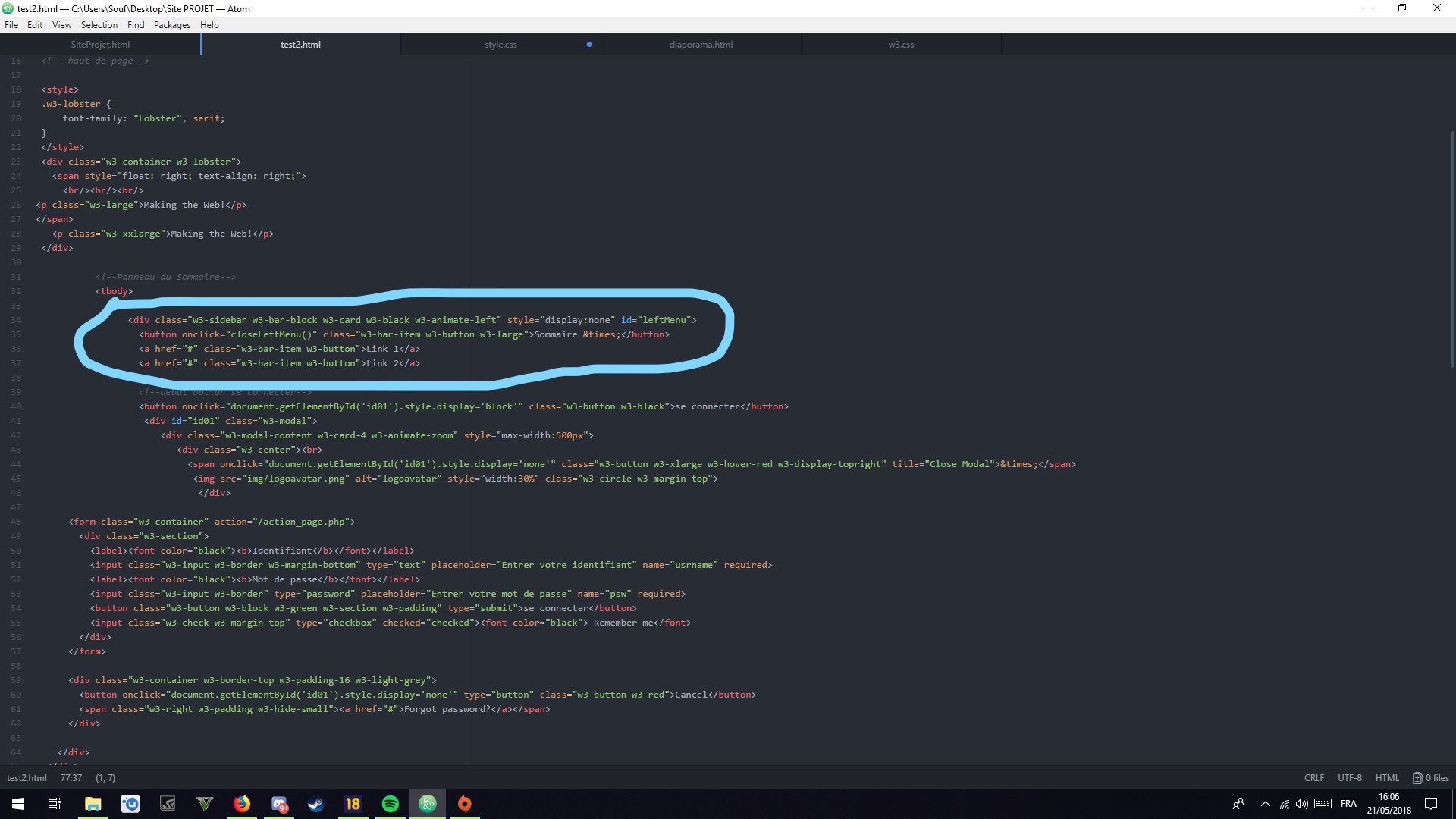 Changer la couleur d'un bouton (w3.css) par SoufianeHafy - OpenClassrooms Changer la couleur d'un bouton (w3.css) par SoufianeHafy - OpenClassrooms