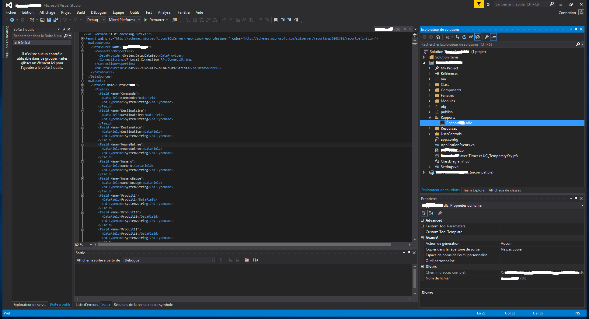 Ouvrir un fichier .RDLC avec VS2015 en WYSIWYG par Elda - page 1 - OpenClassrooms