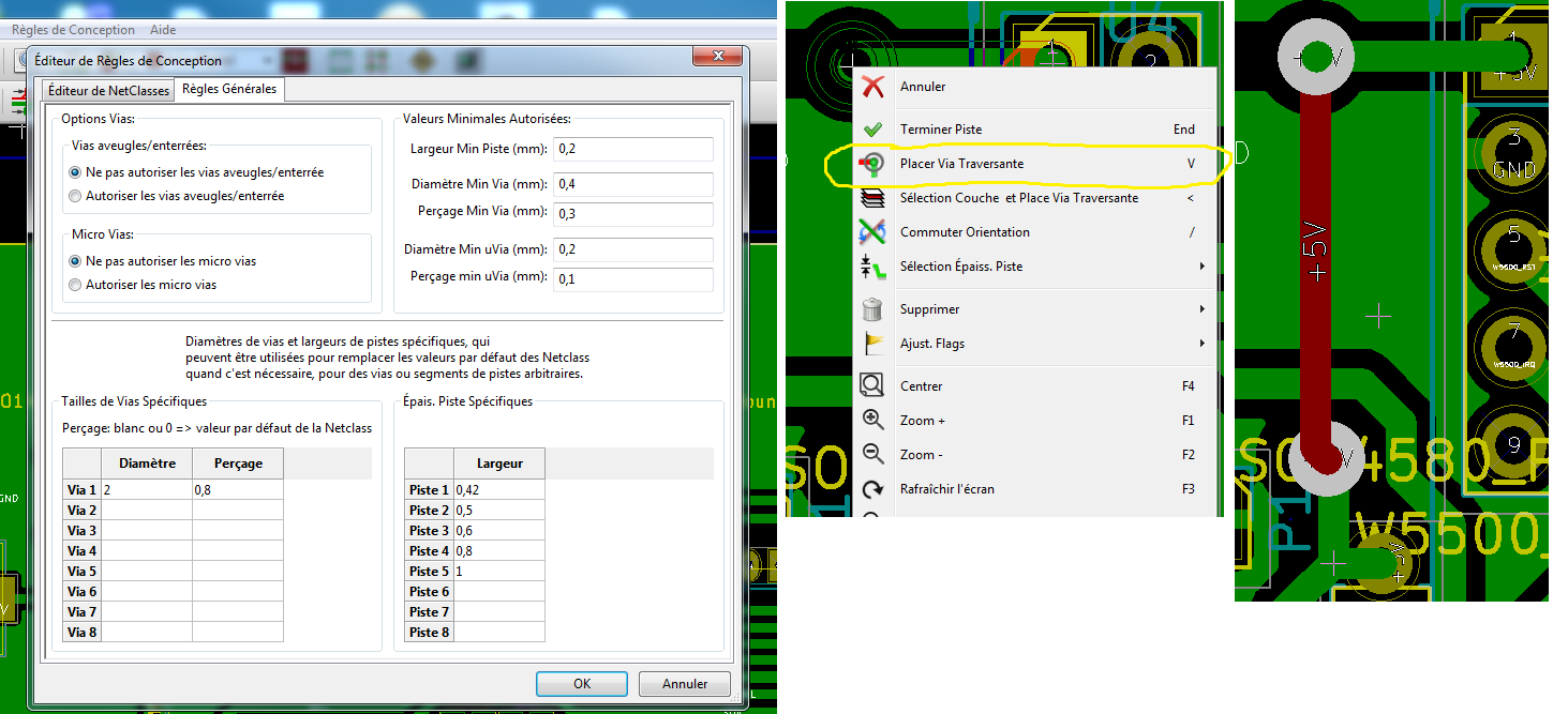 KiCAD Help - mettre des "VIAs" par Charlycop - page 1 - OpenClassrooms