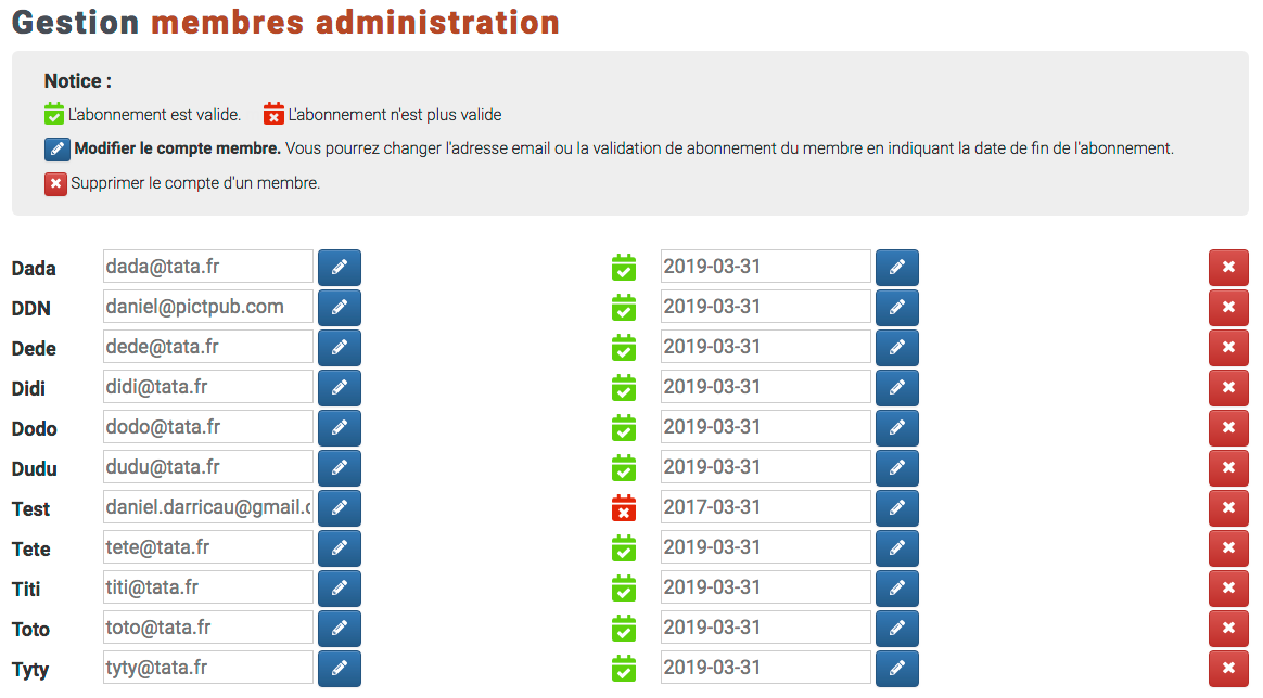 Mise à jour par formulaire d'une bdd par Daniel