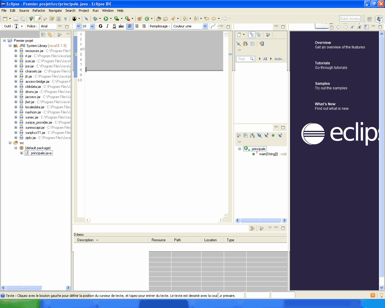 Eclipse problème graphique - Je sais pas moi... eclipse probleme ...