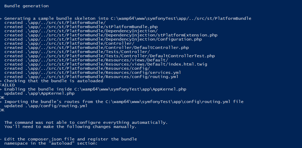 Impossible De Créer Mon Bundle Avec Symfony Par Drixoff Page 1