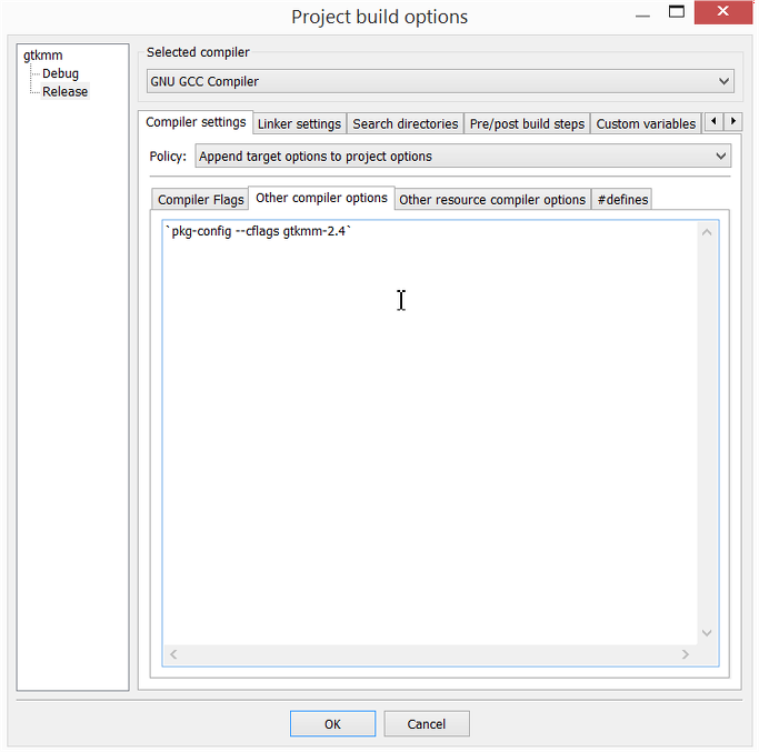 Installation de gtkmm et compilation - problèmes de compilation ...