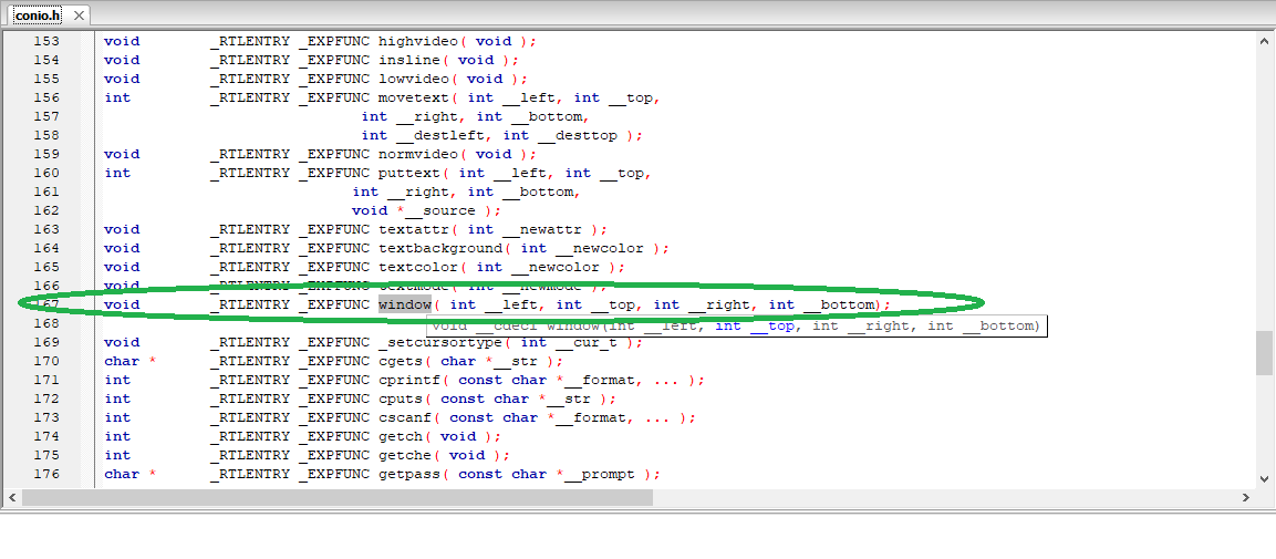 [Résolu] bibliotheque conio.h - utilisation de la fonction window par ...