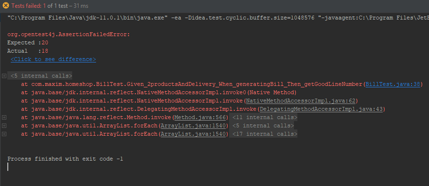 Org Opentest4j Assertionfailederror Cours Apprennez L Objet Avec Java Par Weyn Page 1