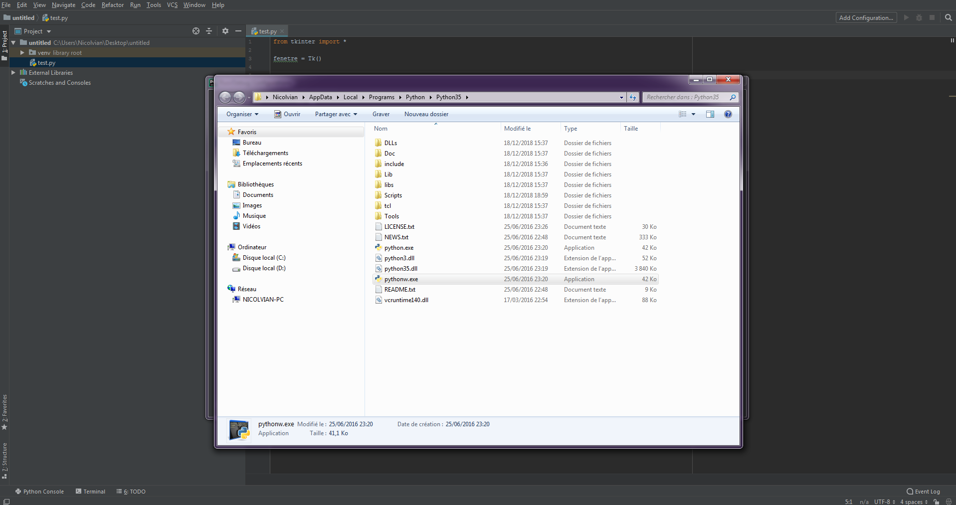 [Résolu] Problème lancement interpréteur python, PyCharm par ...