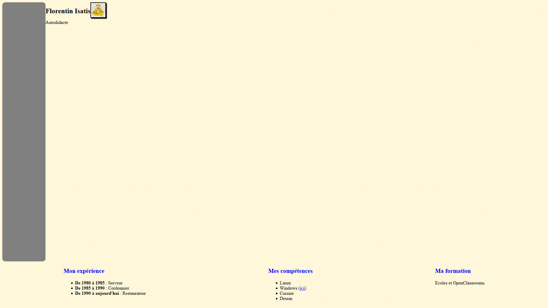 [Résolu] Cours HTML/CSS - Activité semaine 3 par John75 - page 1 ...