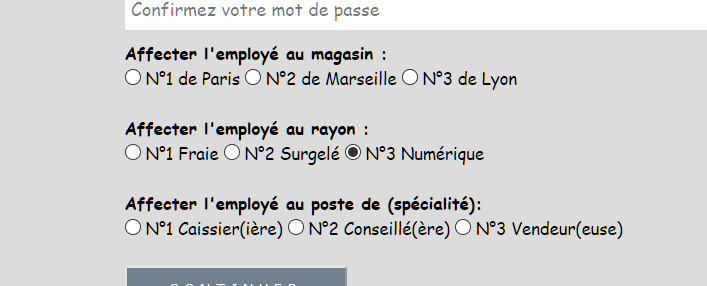 [Résolu] Radio Button (formulaire) par FarCry - page 1 - OpenClassrooms