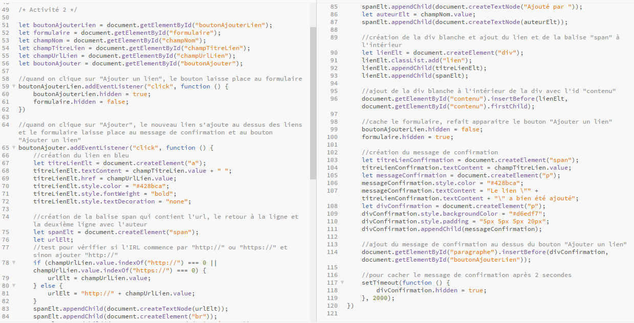 Activité 2 page web interactive javascript - Problème avec les champs ...