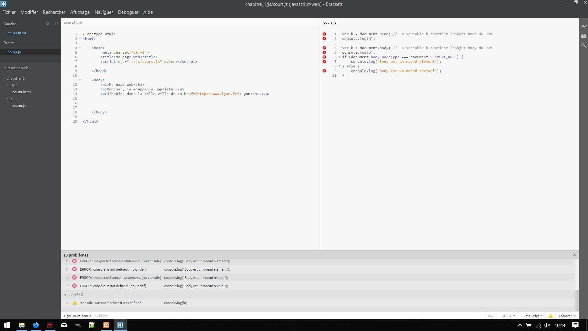 [Résolu] Les script d'éxemples ne marchents pas. - Créez des pages web ...