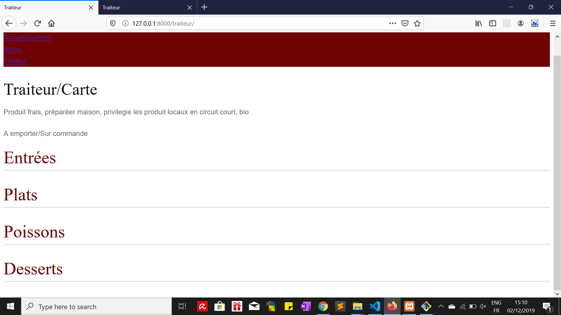 Symfony 4 Affichage Infos Bdd Dans Vue Twig Par Manondubois4 Page 1 Openclassrooms