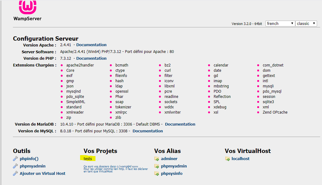 Ouvrir ses dossiers -> Vos Projets sur WampServer par MathisDu - page 1 ...