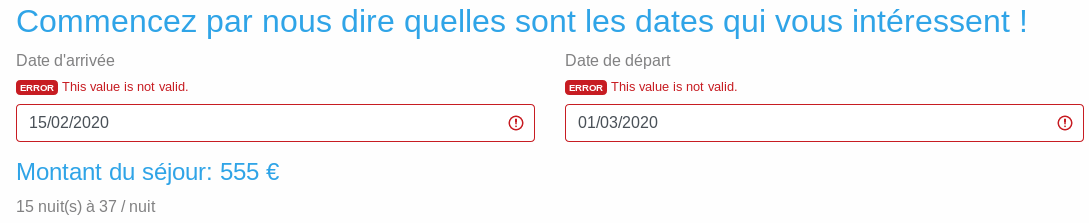 Erreur symfony de validation d'un formulaire - This value should be of ...