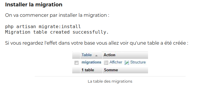 Problème LARAVEL & [ php migrate:install ] par Syr Jay - page 1 ...