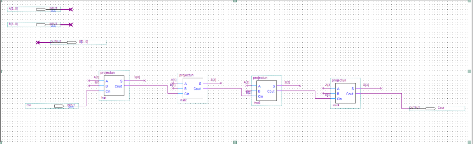 chaîner 2 additionneurs 4 bits par MorangeDenis - page 1 - OpenClassrooms