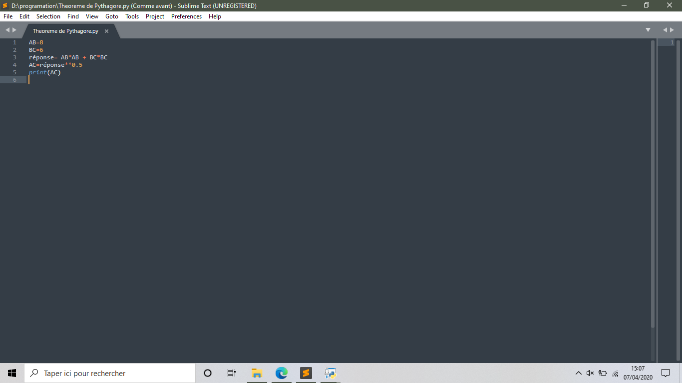 exécuter un programme python par ->Doud