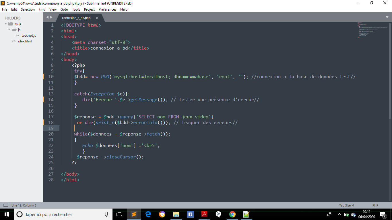 [PHP/MySQL] Base ou table inexistante ? par GueuKla - page 1 ...
