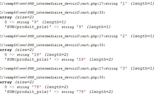 [MYSQL-PHP] requête SUM par ClarisseMartin1 - page 1 - OpenClassrooms