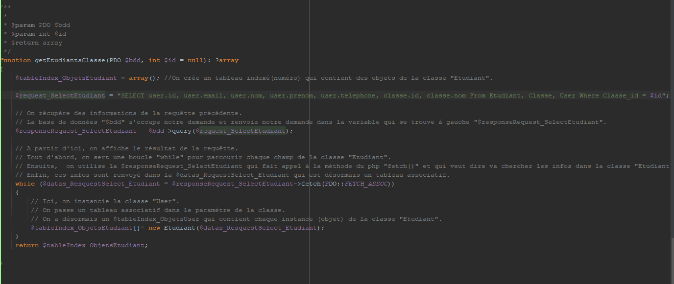 POO : Requêtte Select MYSQL & PHP par IamOwen - page 1 - OpenClassrooms