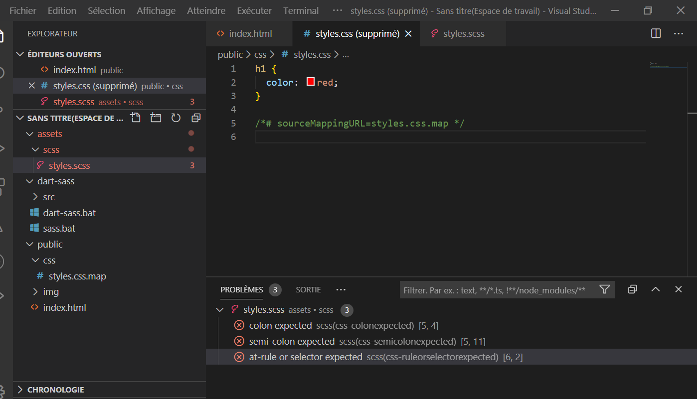 Scss Le Fichier Css Se Supprime Automatiquement Le Fichier Css Se