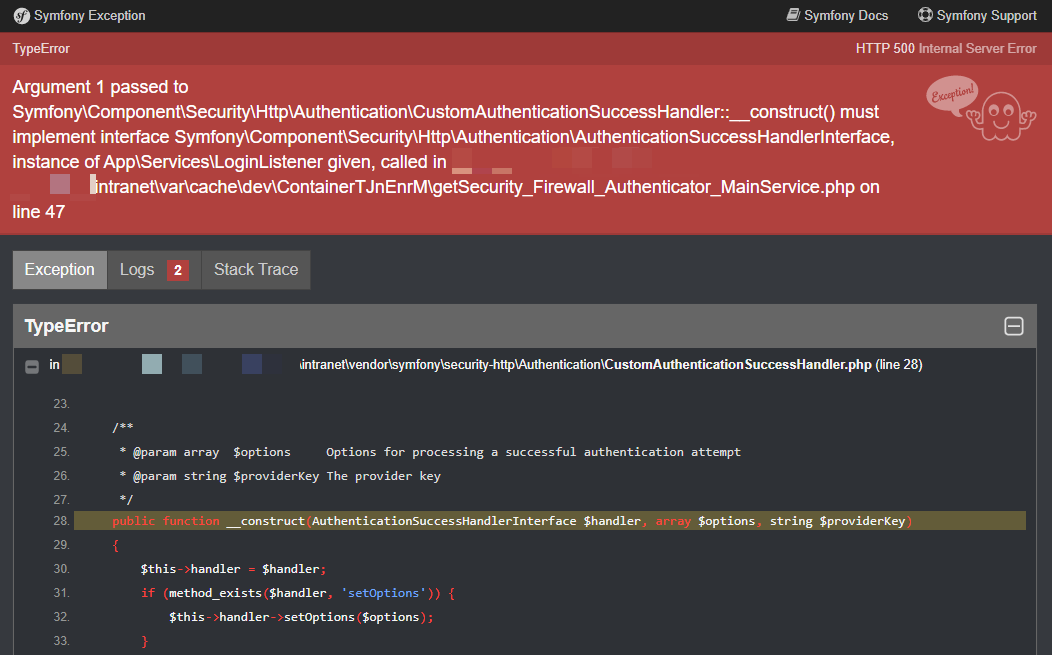 [symfony 5] Erreur Service Loginlistener [symfony 5 1 2 Php 7 4 Erreur Service Class