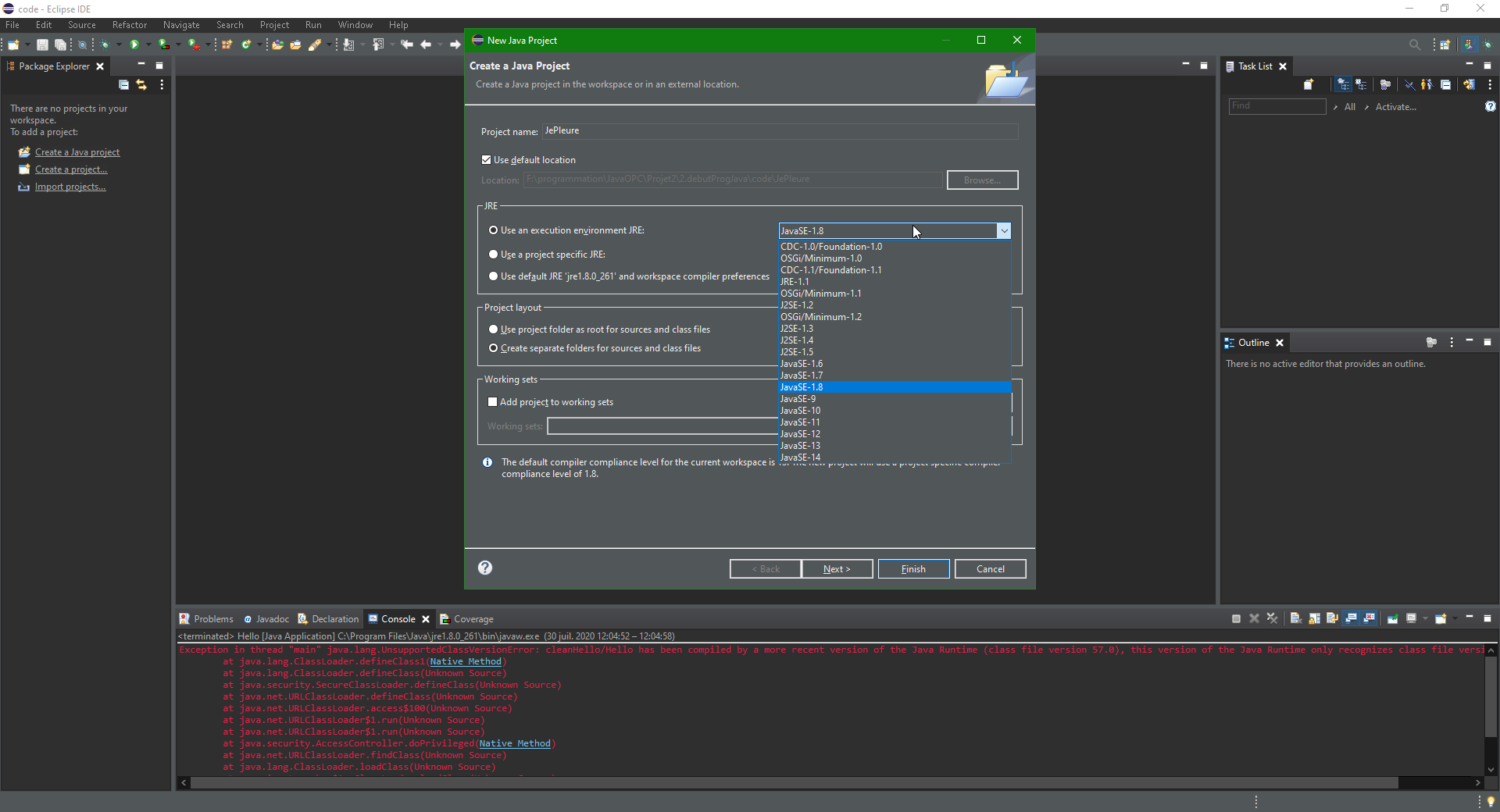 [Erreur]java.lang.UnsupportedClassVersionError: par Wizounet - OpenClassrooms
