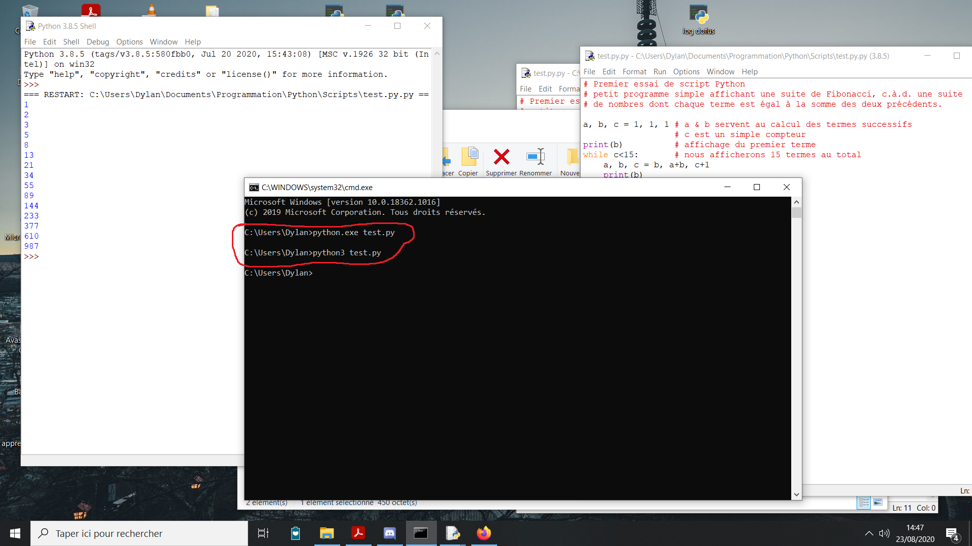 [Résolu] Script python IDLE ne fonctionne qu'avec Shell par ...