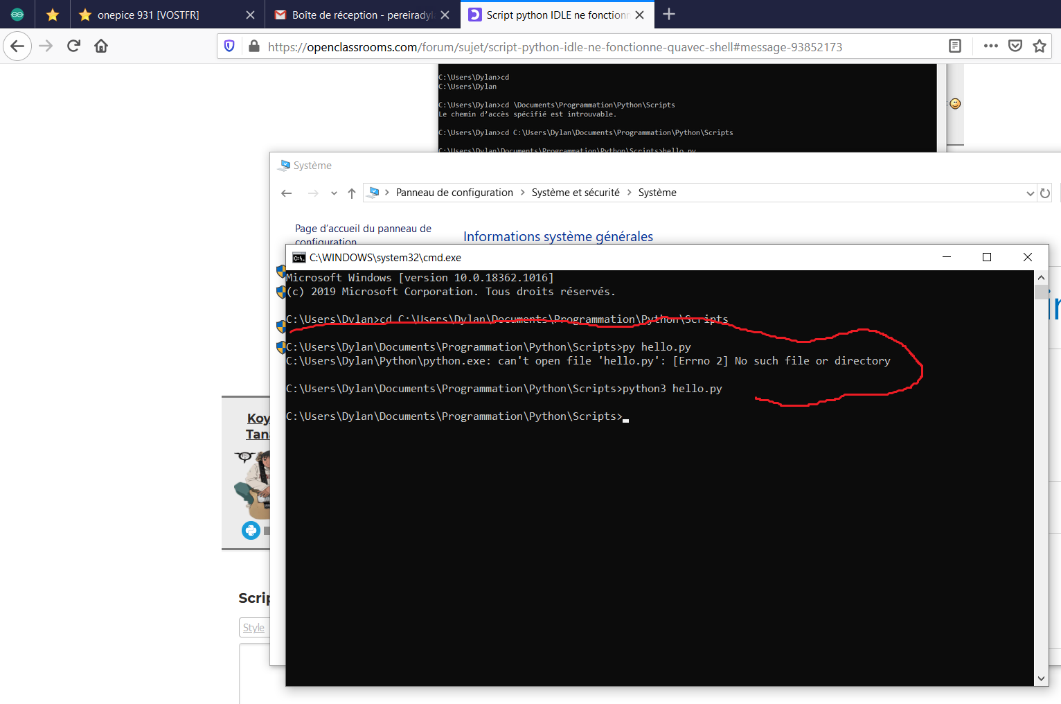 [Résolu] Script python IDLE ne fonctionne qu'avec Shell par ...