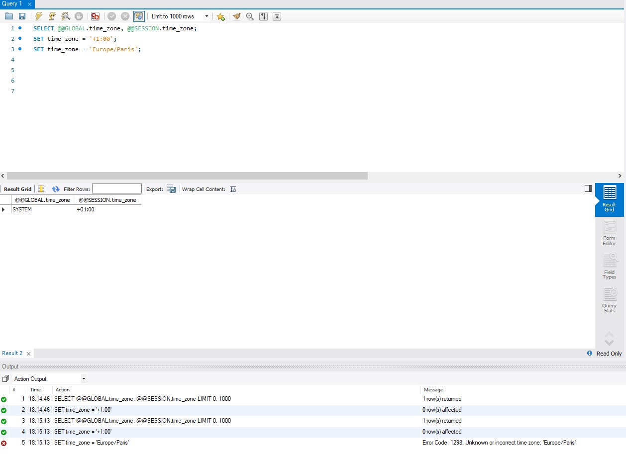 Erreur Time Zone Pour Connecter Mysql A Mon Projet Je Narrive Pas à Connecter Ma Bdd Mysql à