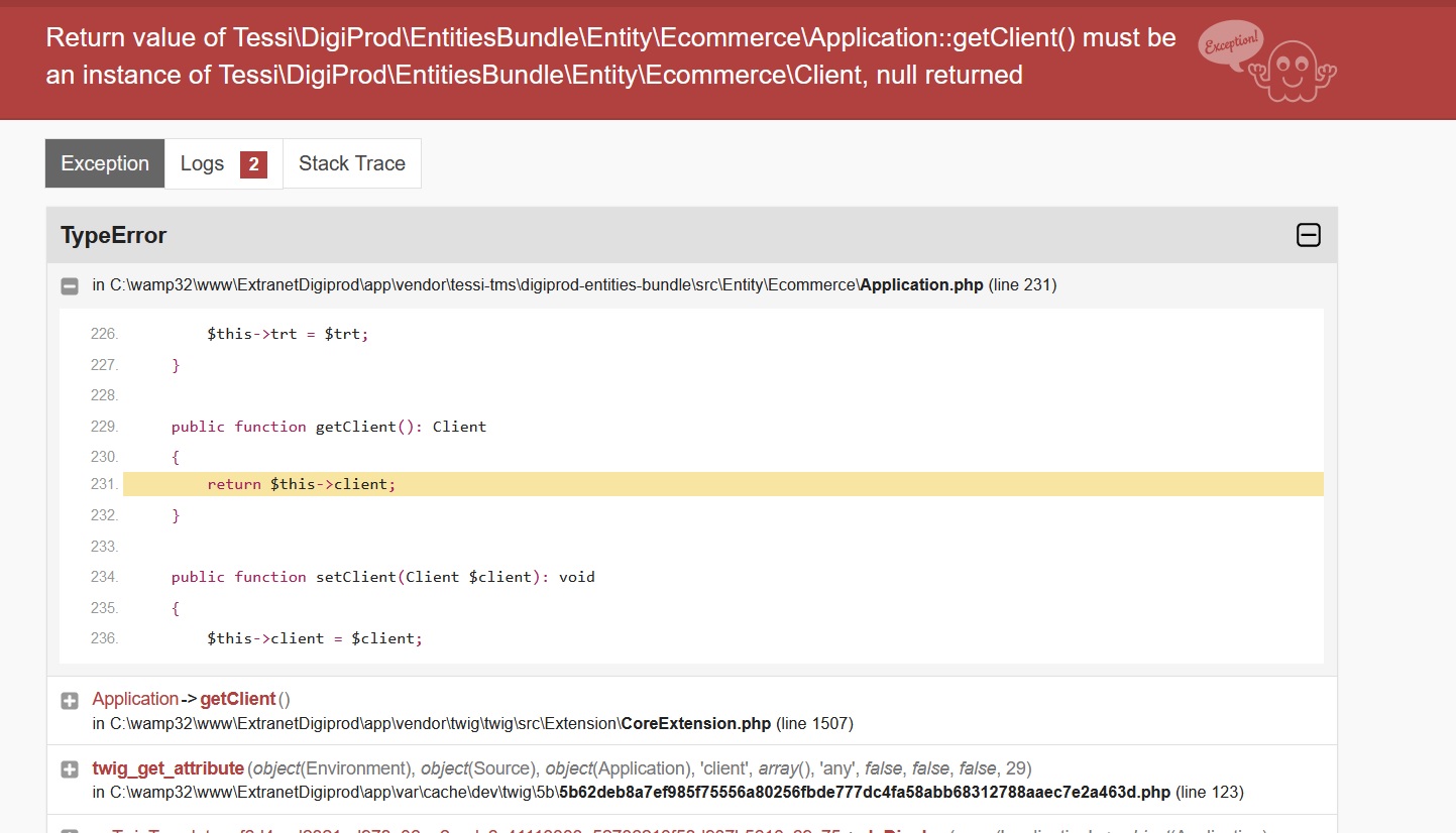 Symfony 4 erreur getClient() par jjnadoux - page 1 - OpenClassrooms Symfony 4 erreur getClient() par jjnadoux - page 1 - OpenClassrooms