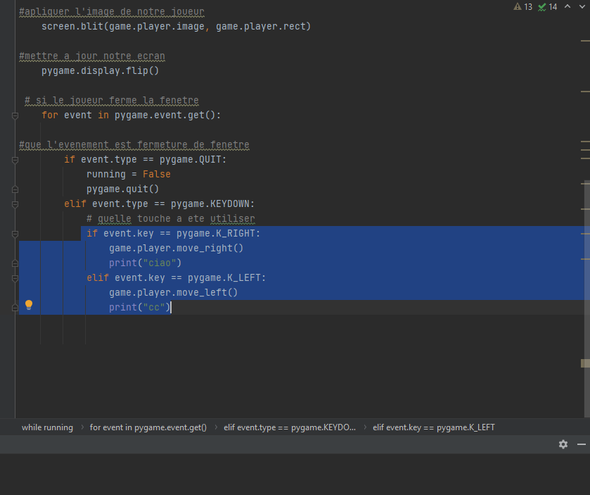 pygame - probleme jeu par priniwin - page 1 - OpenClassrooms