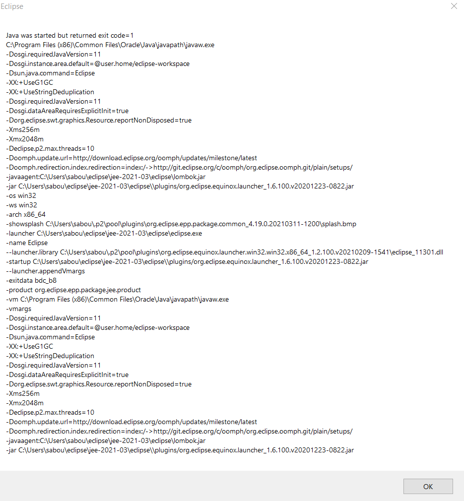[Résolu] Eclipse se lance plus et affiche une page erreur par atrill - page 1 - OpenClassrooms