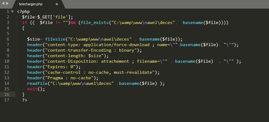 [Résolu] comment télécharger un fichier en Php par GharsalliNawel - page 1 - OpenClassrooms