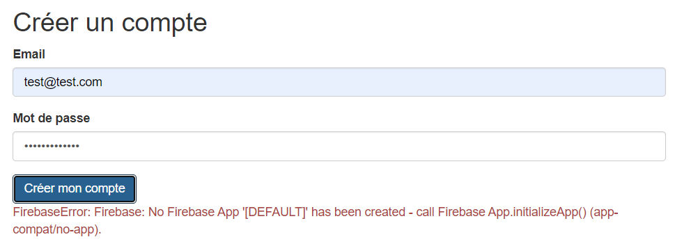 No Firebase App [default] Has Been Created Anuglar Firebase Par Wibou Openclassrooms